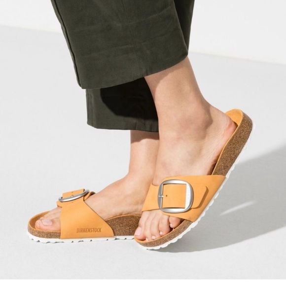Birkenstock | Shoes | Birkenstock Madrid Big Buckle 39yellow | Poshmark